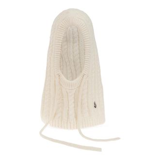 Moncler Geflochtene Alpaka-Mischung-Sturmhaube - - Accessories - Damen - Beige - ONE SIZE