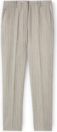 Motivi Femme, Pantalons, Gris, Taille: 46 FR Pantalon Regular &agrave; Rayures Fines