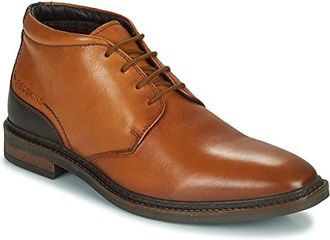 Redskins Derbies Montantes &agrave; Lacets Sommet en Cuir Cognac
