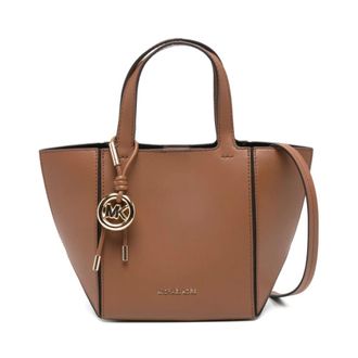 Michael Kors Femme, Sacs, Brun, Taille: ONE Size Leather Charm Tote Bag
