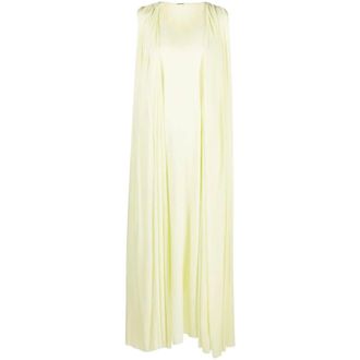 Jil Sander Elegantes gelbes Maxikleid mit Drapierung - - Dresses - Damen - Gelb - XS