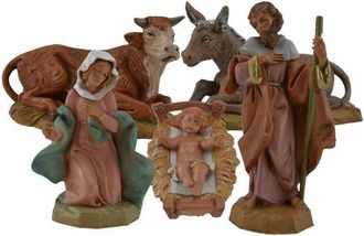 Fontanini NATIVITÄT 12 cm 5 Figuren aus Kunstharz Figur Jesus (F-138)