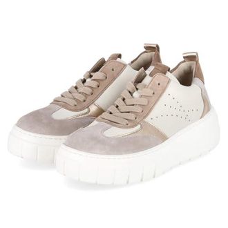 Gabor 83.224.12 Baskets &agrave; plateforme en cuir pour femme Beige Taille 35, Beige., 37.5 EU