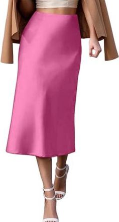 Generic Jupe Crayon Femme, Mini Jupe Femme Rétro Midi Droite Unie pour Idéale Au Quotidien Coupe Élégante Et AjustéE Parfaite pour Le Printemps LéTé Et LAutom