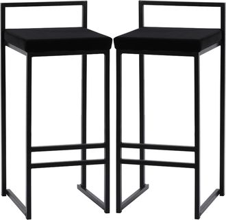 Generic Hohe Barhocker, 2er-Set K&uuml;chenhocker, Barst&uuml;hle mit R&uuml;ckenlehne und unterschiedlich hohen Pedalen