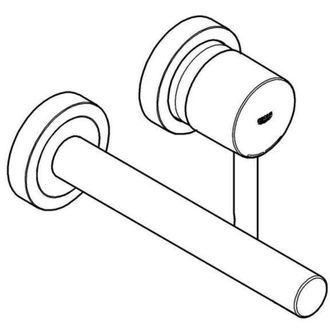 GROHE Fertigmontageset Essence UP-2-L-Waschtischmischer, A 23cm, hd graph