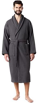 Ladeheid Peignoir de Bain &Eacute;ponge 100% Coton Homme LA40-226 (Graphite (D07), S)