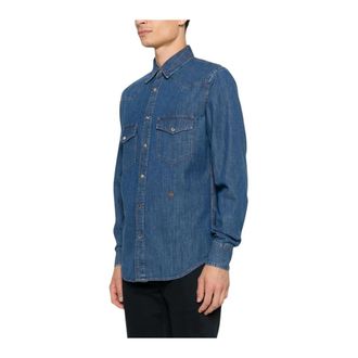 Jacob Cohen R2 Western Cotton-Denim Shirt - - Shirts - Herren - Blau - M