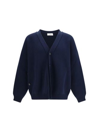 Laneus Premium Wool Cardigan - Navy