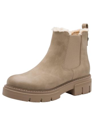 Marco Tozzi Damen Chelsea Boots mit Rei&szlig;verschluss Warm, Braun (Taupe), 41 EU