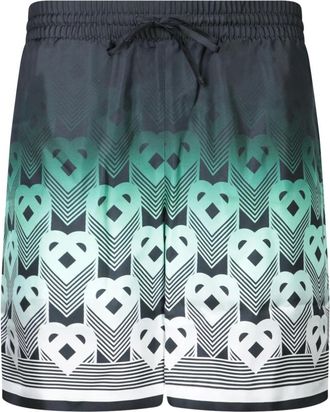 Casablanca Homme, Shorts, Multicolore, Taille: S Gradient Monogram Silk Shorts