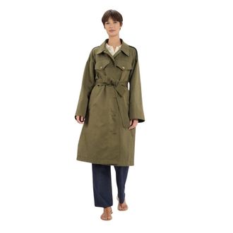 Ines De La Fressange Femme, Manteaux, Vert, Taille: 34 FR Vera Trench Coat