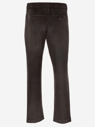 Jacob Cohen Mens Stretch Cotton Velvet Pants Brown Trousers