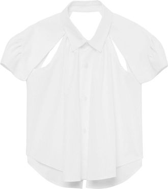 Comme Des Garçons Hemd mit Cut-Outs - Weiß