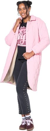 STUDIO UNTOLD Damen gro&szlig;e Gr&ouml;&szlig;en &Uuml;bergr&ouml;&szlig;en Plus Size Steppmantel, Loose Shape, Teddyfutter rosa 54+ 842826519-54+