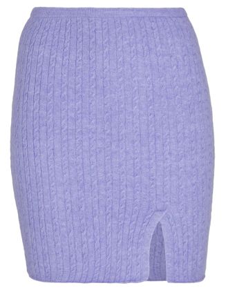 8 by YOOX MOHAIR BLEND CABLE KNIT MINI SKIRT