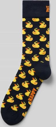 Happy Socks Socken mit Label-Print Modell Rubber Duck