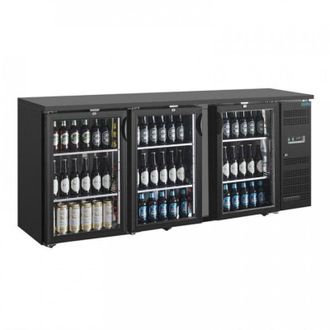 Polar Arri&egrave;re-bar 3 portes battantes vitr&eacute;es 499 Litres, 350 W, 220V - MONO