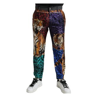 Dolce & Gabbana Multicolor Tiger Print Lose Denim Jeans - - Jeans - Herren - Mehrfarbig - L