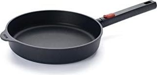 Woll Diamond Logic XR Flachpfanne - Induktiv -, &Oslash; 24 cm, 5 cm hoch, mit abnehmbarem Stiel - Geeignet f&uuml;r alle Herdarten, Aluminiumguss, Antihaft-Versiegelu