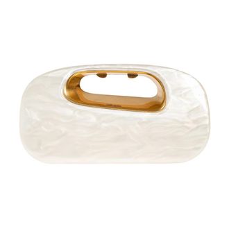 Cult Gaia Amara Clutch - Femme - Sacs - Beige - Taille: ONE Size