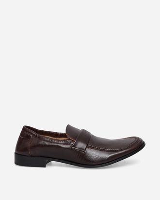 Maison Margiela Men s Swing-Toe Leather Loafers Brown