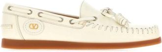 Valentino Garavani Femme, Chaussures, Blanc, Taille: 39 EU Mocassins VLogo Signature