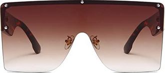Generic Lunettes de soleil tendance carrées sans cadre 2025 pour hommes et femmes pour tir de rue, vacances, lunettes de soleil (couleur : G, taille : moyen)