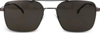 BOSS lunettes de soleil &agrave; monture pilote - Argent