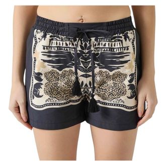 Ermanno Scervino Shorts aus Baumwolle mit exotischem Fantasiemuster - - Shorts - Damen - Mehrfarbig - 2XS