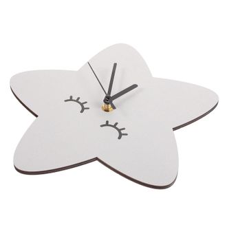 NUOBESTY Ger&auml;uschlose Sternf&ouml;rmige H&auml;ngeuhr aus Langlebigem Harz f&uuml;r Kinderzimmer und B&uuml;ro Dekorative Wohnzimmeruhr mit Einfachem Montage System