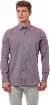 Bagutta Homme, Chemises, Multicolore, Taille: XS Chemise R&eacute;guli&egrave;re Boutonn&eacute;e Bourgogne
