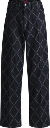 HUGO BOSS Weite Bein Denim Jeans mit Stack Logo - - Jeans - Damen - Blau - W25 L32