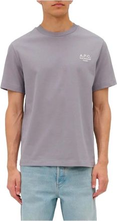 A.P.C. A.p.c., Homme, Tops, Violet, Taille: S Rue Madame T-shirt