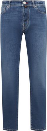 Jacob Cohen Bard Stretchjeans im dezenten Used-Look, Slim Fit in