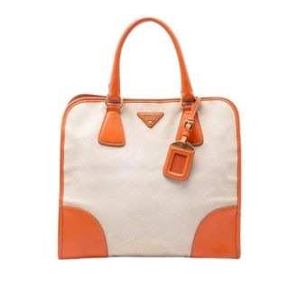 Prada Sacoche en Toile Pre-owned - Femme - Pre-owned - Beige - Taille: ONE Size