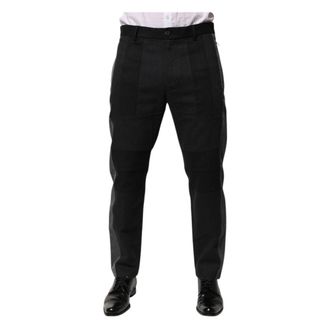 Dolce & Gabbana Schwarze Graue Formale Hose - - Trousers - Herren - Schwarzk - L