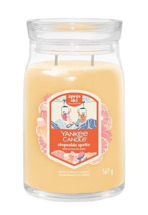 Yankee Candle Company Yankee Candle SLOPESIDE SPRITZ Bougie parfum&eacute;e dans un verre (grande) - Collection dhiver 2025 - Apres Ski - Dur&eacute;e de combustion jusqu&agrave; 90 heures
