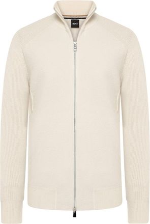 HUGO BOSS Cardigan aus Schurwolle mit Zwei-Wege-Zip in