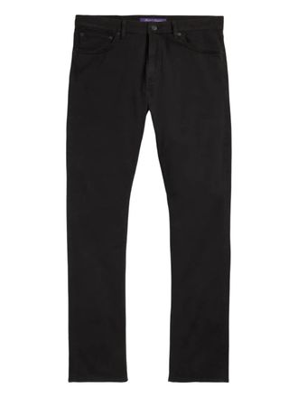 Ralph Lauren Purple Label pantalon slim &agrave; coupe cinq poches - Noir