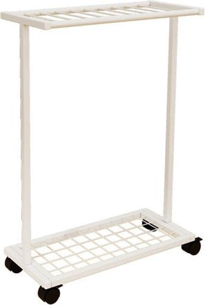 Generic Tennisschl&auml;ger-Aufbewahrungsregal Mit R&auml;dern, Eisen-Badmintonschl&auml;gerhalter, Bodenstehender Sportger&auml;tewagen, 30 Kg Tragf&auml;higkeit for 10 Schl&auml;ger(Whit