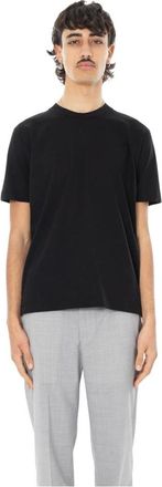 Daniele Fiesoli Homme, Tops, Noir, Taille: M T-shirt en coton merceris&eacute;