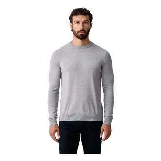 Trussardi Pull en maille &agrave; col rond - Homme - Pulls - Gris - Taille: XL