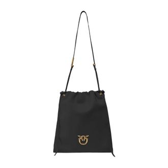 Pinko Pinko, Femme, Sacs, Noir, Taille: ONE Size Sac à Bandoulière Noir Design Élégant