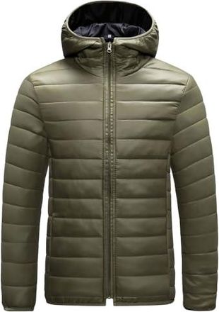 Generic Doudoune isolante &agrave; capuche pour homme, l&eacute;g&egrave;re, matelass&eacute;e, pliable et imperm&eacute;able, manteau dhiver, Style2f, 3XL