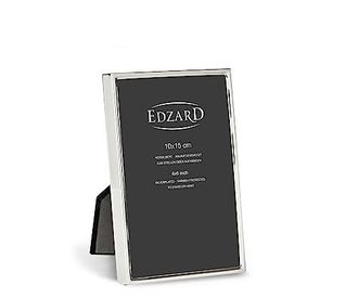Edzard Cadre Photo Otto, classieux argenté, résistant au ternissement, pour Photo 10 x 15 cm, avec 2 cintres