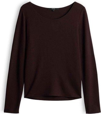 someday Langarmshirt Kirosa soft long aus flie&szlig;ender Viskose Gerader Schnitt mit Rundhalsausschnitt f&uuml;r vielseitige Layerings