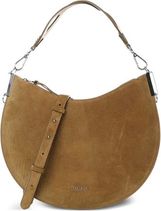 Coccinelle Femme, Sacs, Brun, Taille: ONE Size Sunup Suede Hobo Bag