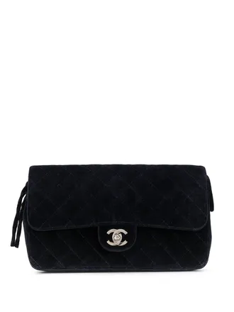 Chanel sac &agrave; dos &agrave; matelassage &agrave; losanges CC (1997) - Violet