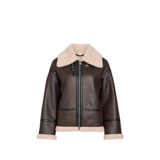 Vila Veste droite col classique effet cuir